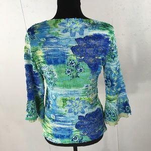 Alberto Makali | Tops | Alberto Makali Blue Green Blouse | Poshmark